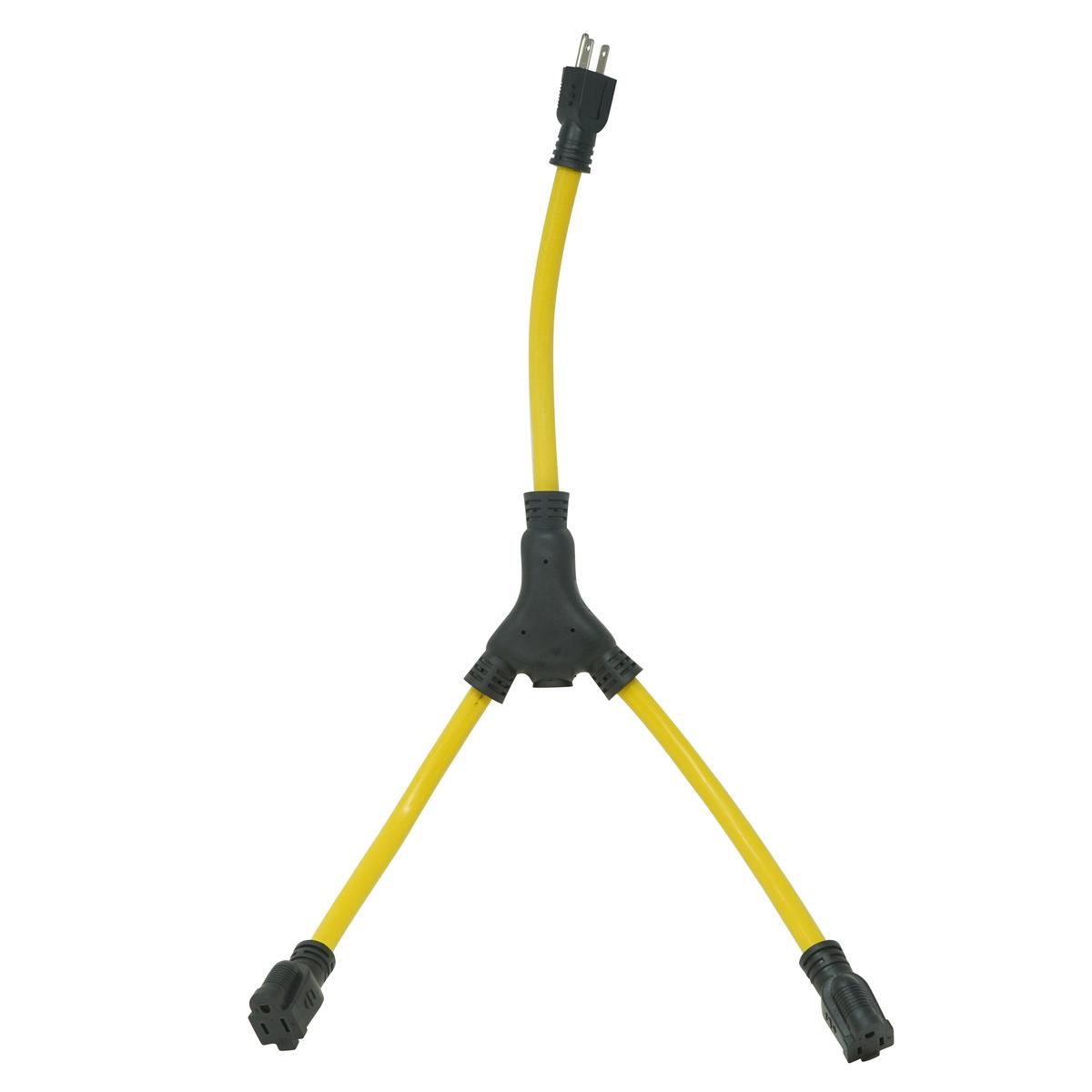. Southwire® 090188802 Type STW Extension Y Adapter, 125 VAC, 15 A, 2 ...