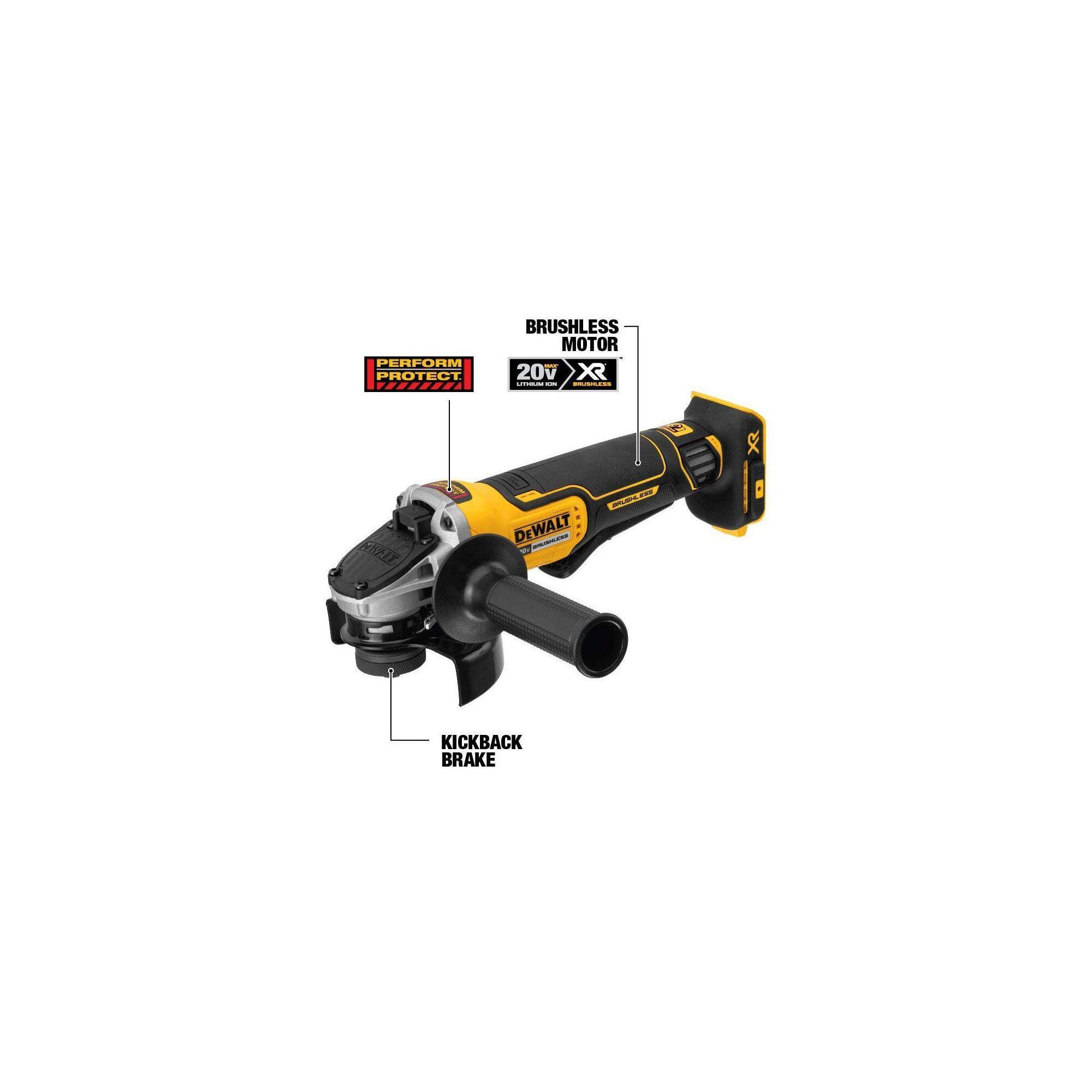 . DeWALT® DCG413R2 MAX XR® Small Cordless Angle Grinder Kit, 4-1/2 in ...
